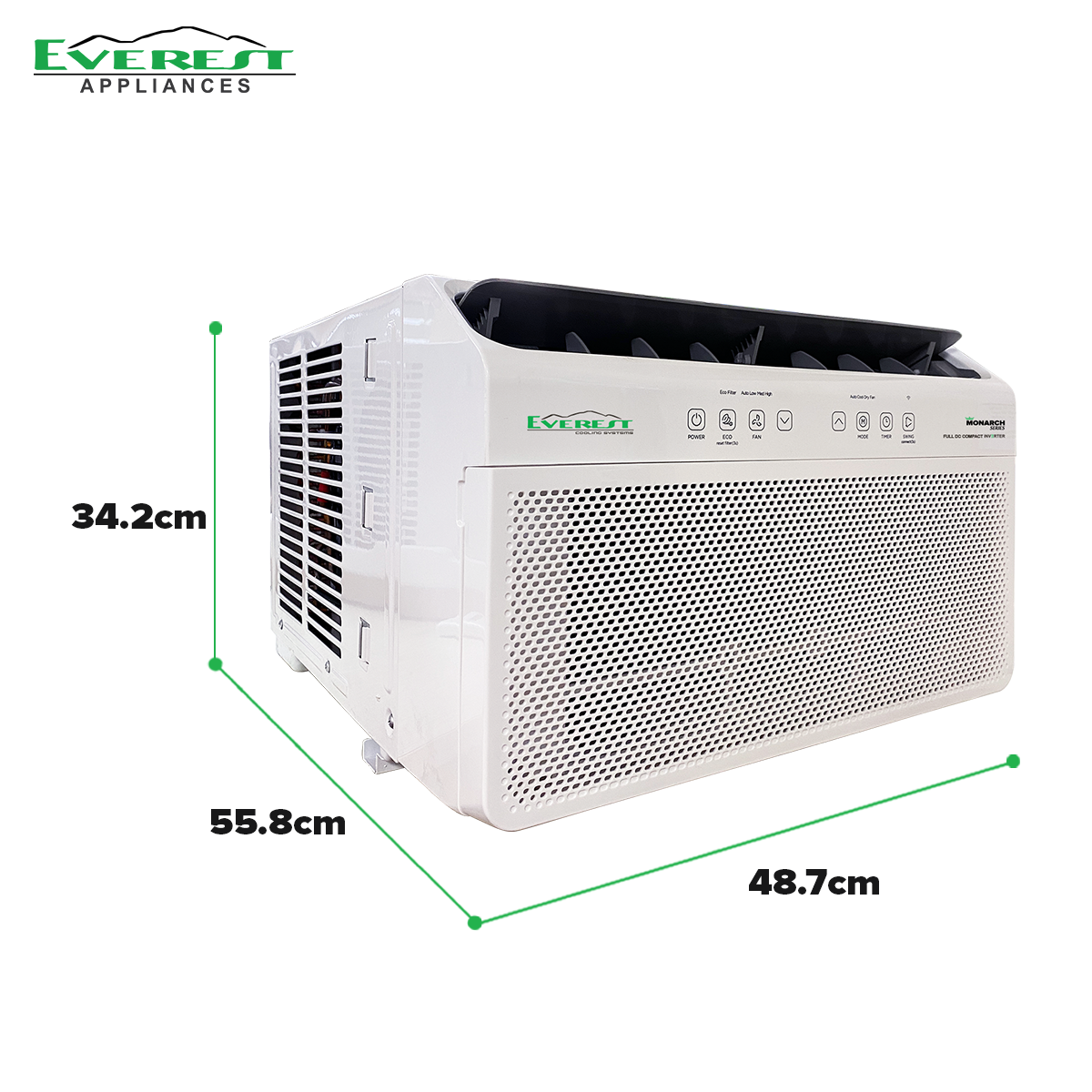 EVEREST 1.0 HP Inverter Window Type Aircon/ Full Dc/ Wifi Function ...