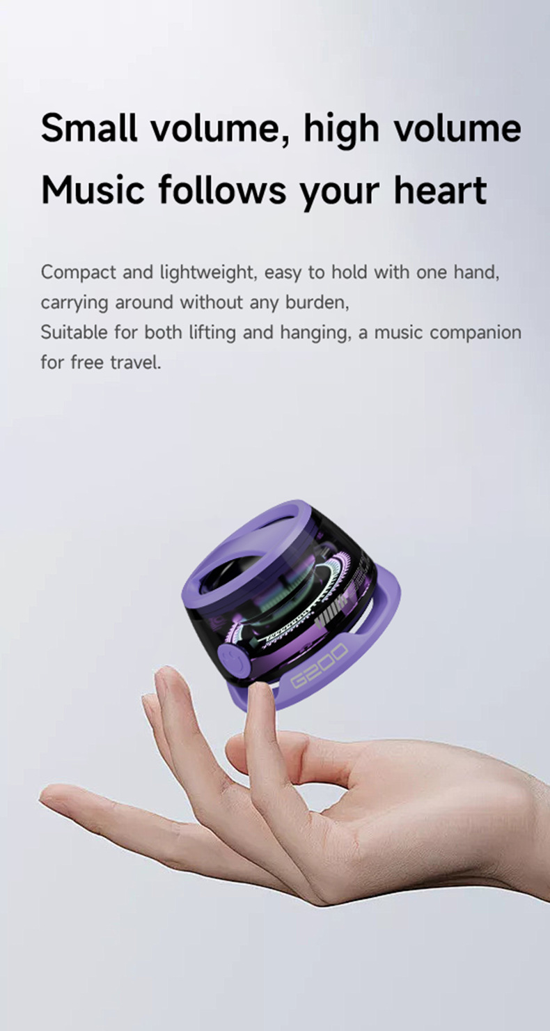 ODSCN G200 Mini Magnetic Bluetooth Speaker with RGB Bluetooth 5.3 Phone ...