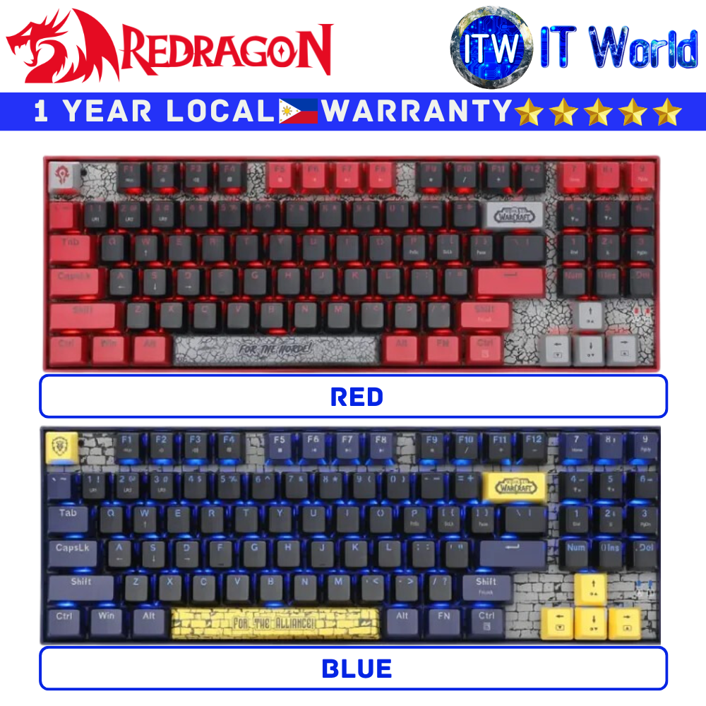 Redragon Wired Mechanical Gaming Keyboard World of Warcraft YGM1 Horde ...
