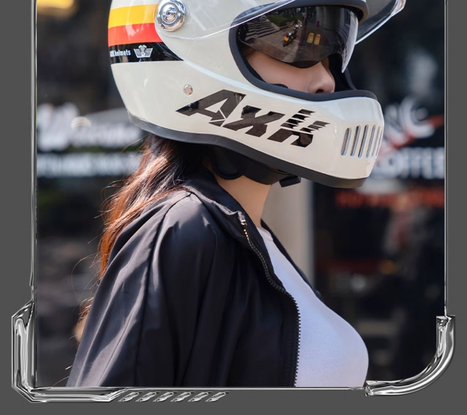 AXK Full Face Motorcycle Street Bike Helmet With Box 2 Visors | Shopee ...