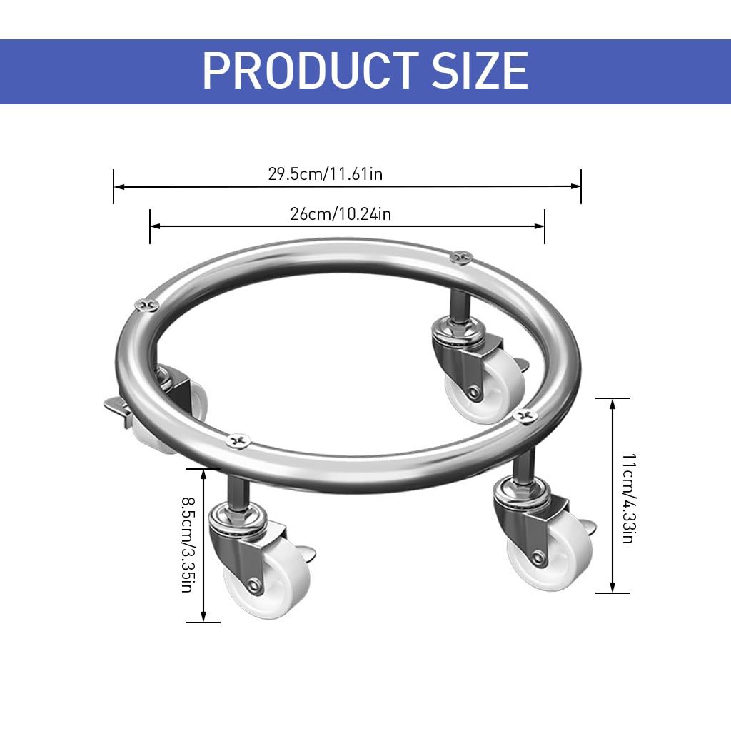 Gasul Stand Moveable Rolling Tray Gas Tank Holder Metal Plant Basin ...
