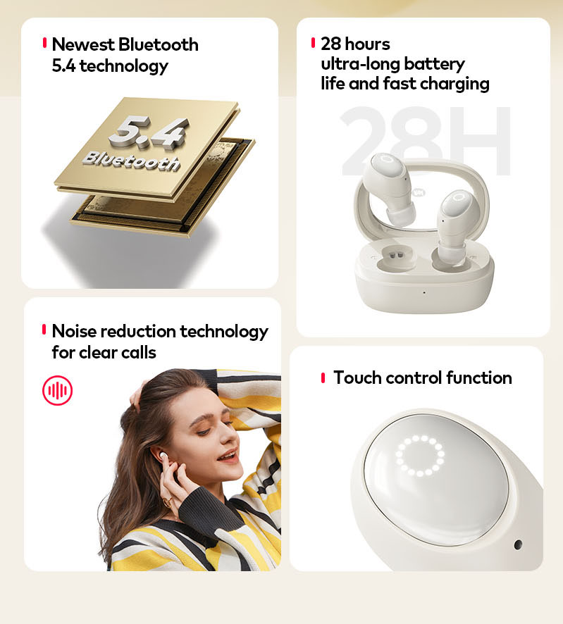 itel BudsAir2 Earphone True Wireless Bluetooth 5.4| 28 Hours Ultra-long ...