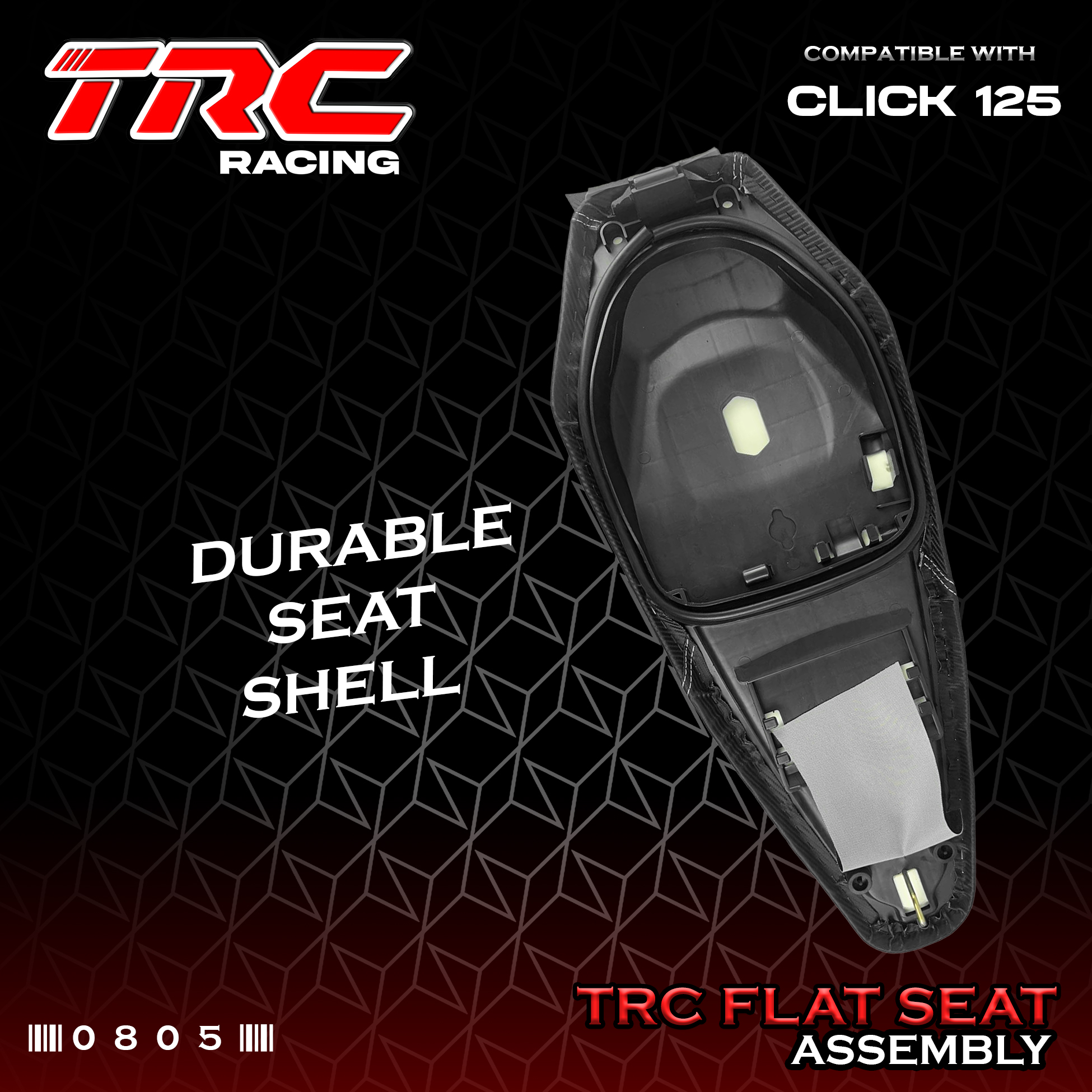 TRC RACING FLAT SEAT ASSEMBLY for CLICK 125 CARBON TYPE 0805 | Shopee ...