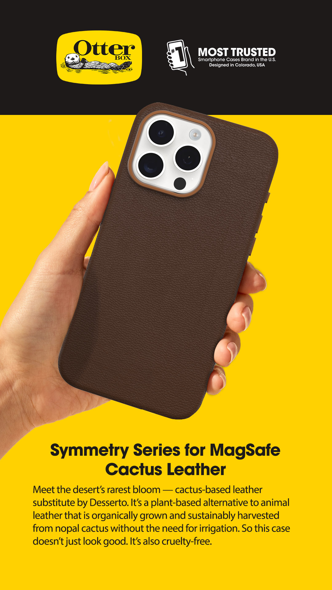 OtterBox Leather MagSafe Case for iPhone 16 Pro Max | Symmetry Cactus ...
