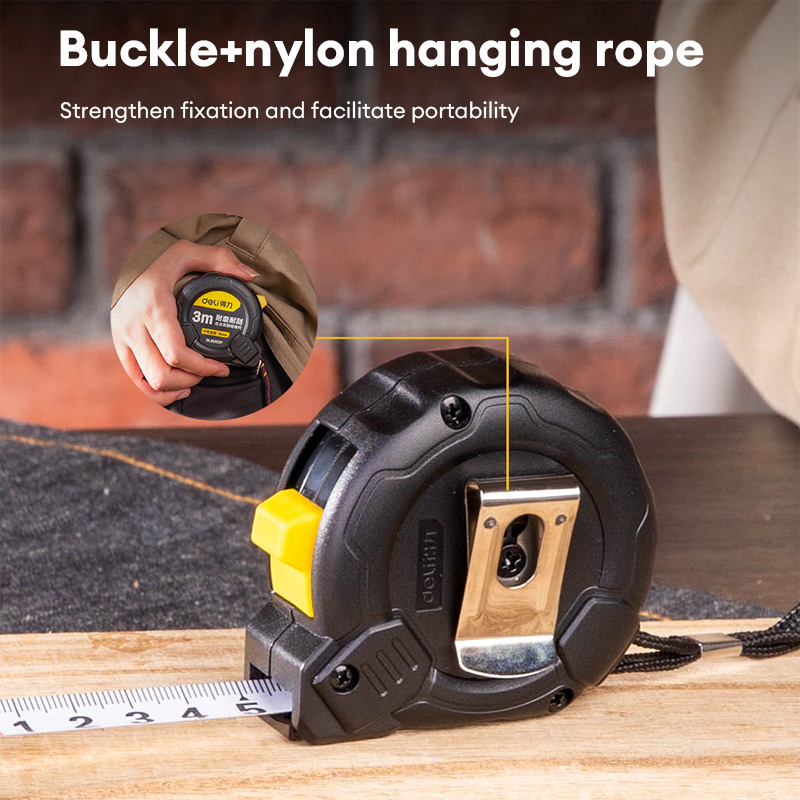 Deli Tools Measuring Tapes Professional Nylon Coating Metro Steel Heavy ...