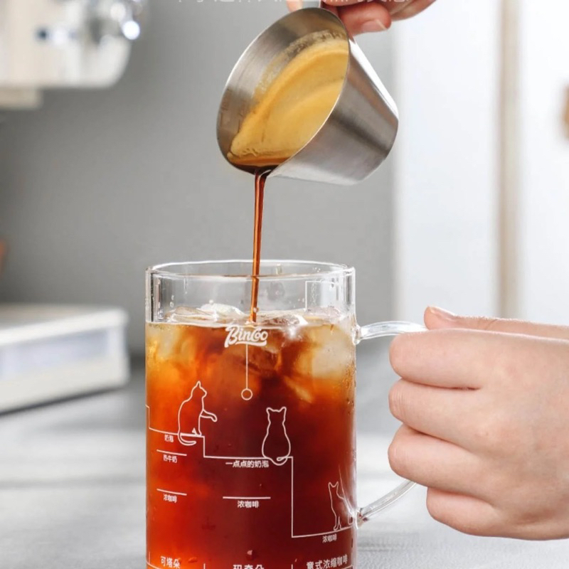 100ML Barista Latte Cups Stainless Steel Measuring Cup Coffee Measure ...