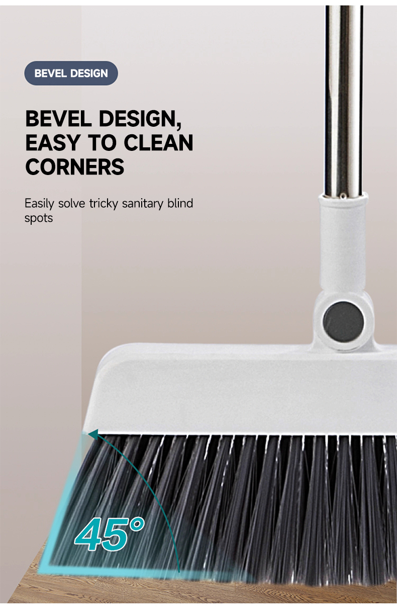 Vivid Foldable Broom Dustpan Set For Home Household Floor Cleaning Set Rotating Broom With ...