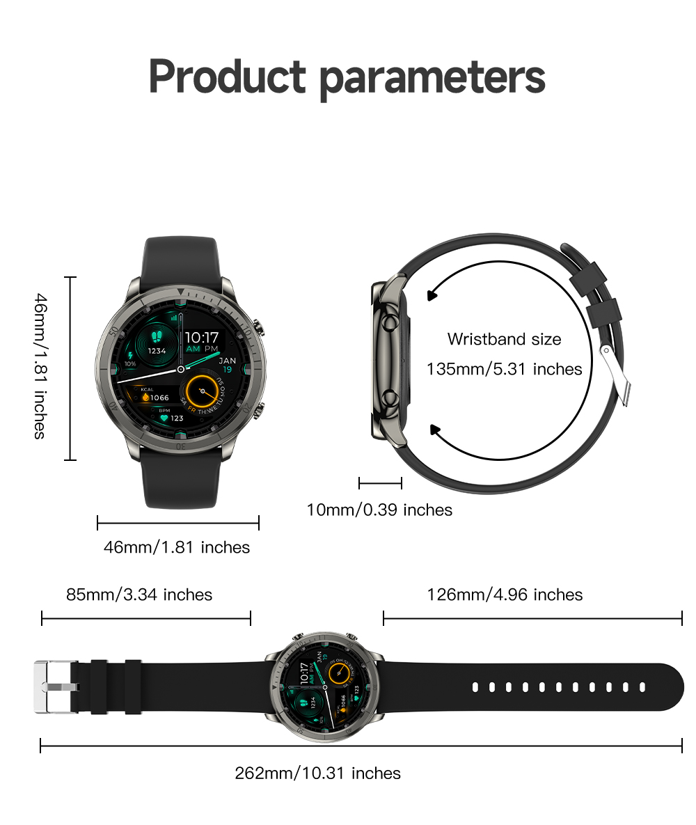 Aolon GTR ULTRA New Smart Watch 24 Sports Men Bluetooth Call Fitness ...