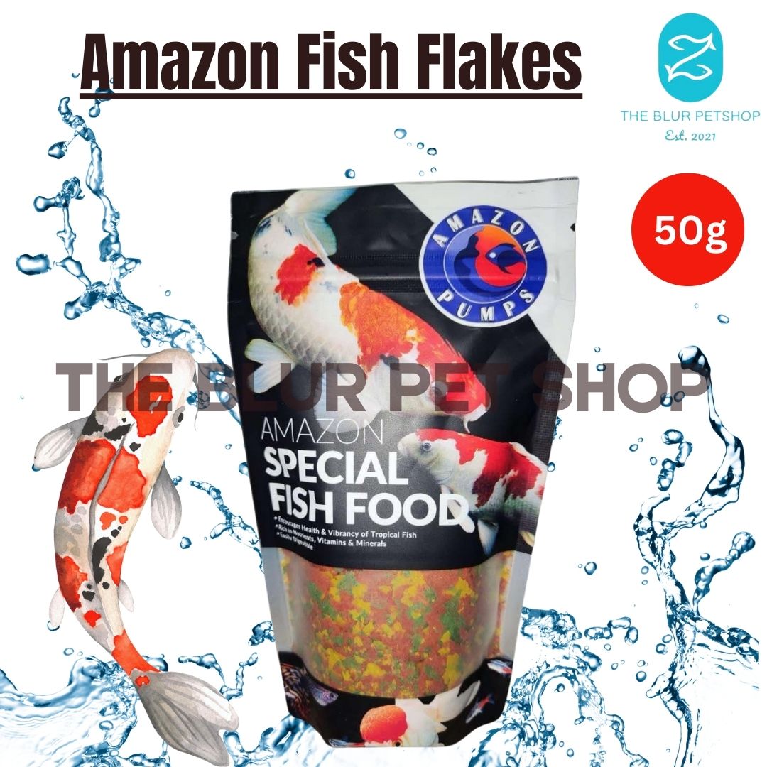 50g Amazon Goldfish Isda Pet Essentials Fish Flakes Food Koi | Shopee ...