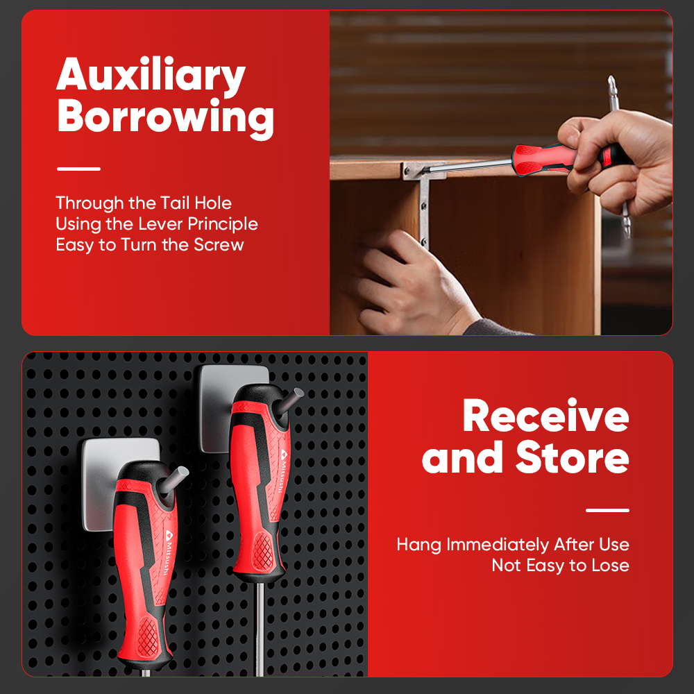 Mitsushi Magnetic screwdriver ergonomically cushioned handle for ...