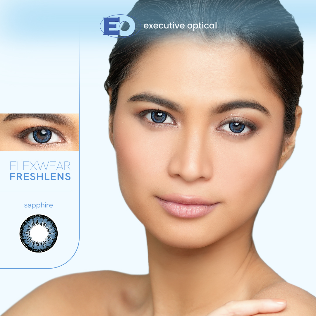 EO Flexwear Freshlens Sapphire | Graded Blue Contact Lenses (3 months ...