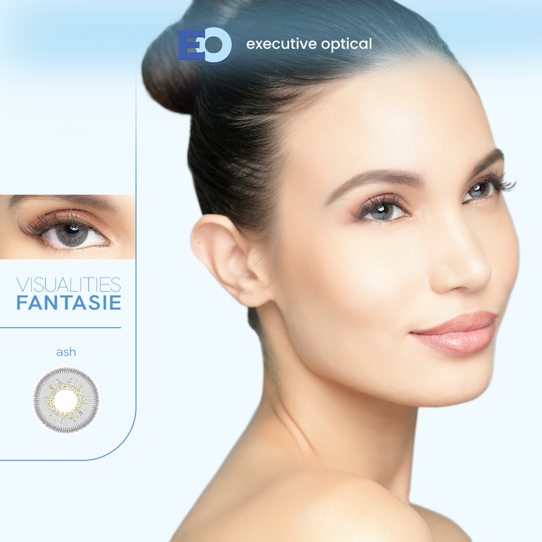 EO Visualities Fantasie Ash | Graded Gray Contact Lenses (6 months ...