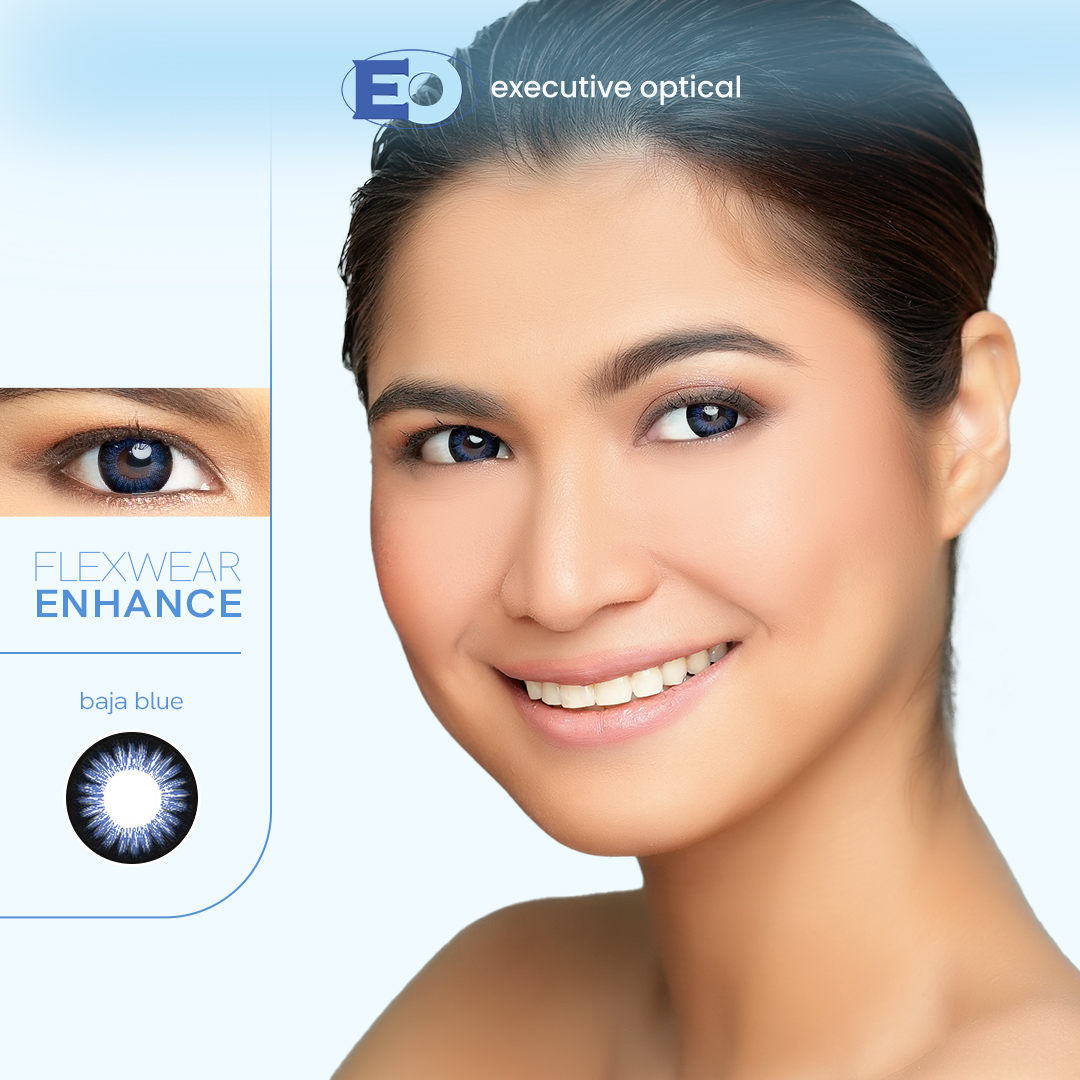 EO Flexwear Enhance Baja Blue | Graded Blue Contact Lenses (6 months ...