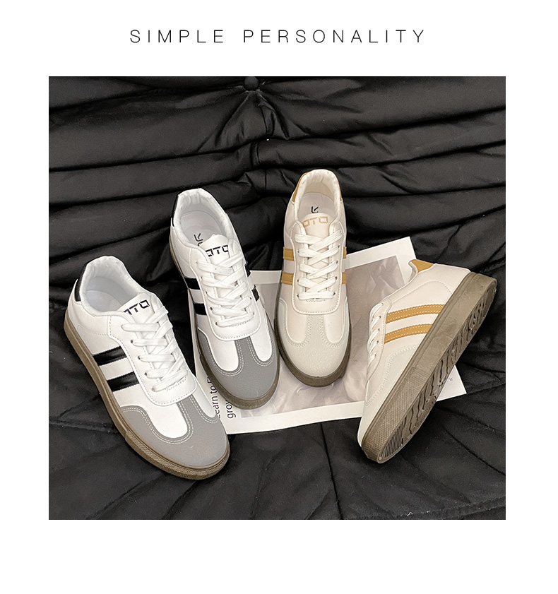 YOTO New Fashion Black White Shoe Sneakers For Women Men Low Cut Casual ...