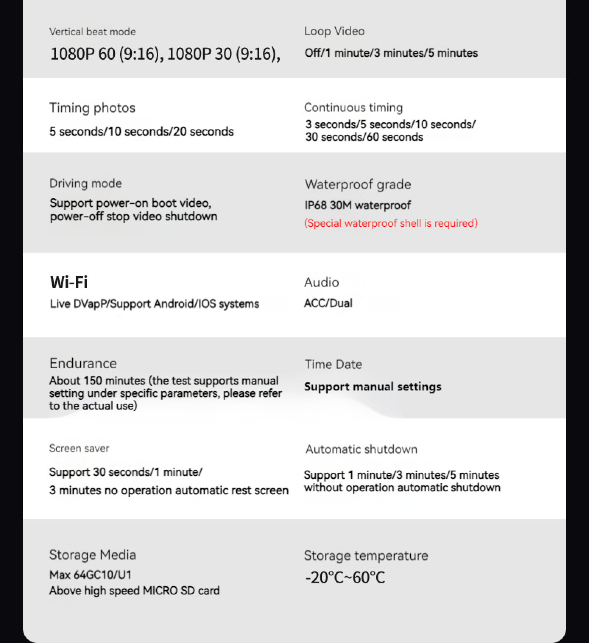 ALSTON A200 4K HD Vlog Action Camera dual screen anti-shake video recorder outdoor waterproof ...