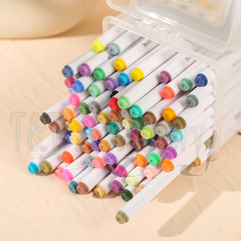 Acrylic Marker Set Large Capacity Square Box Marker Set Acrylic Paint ...