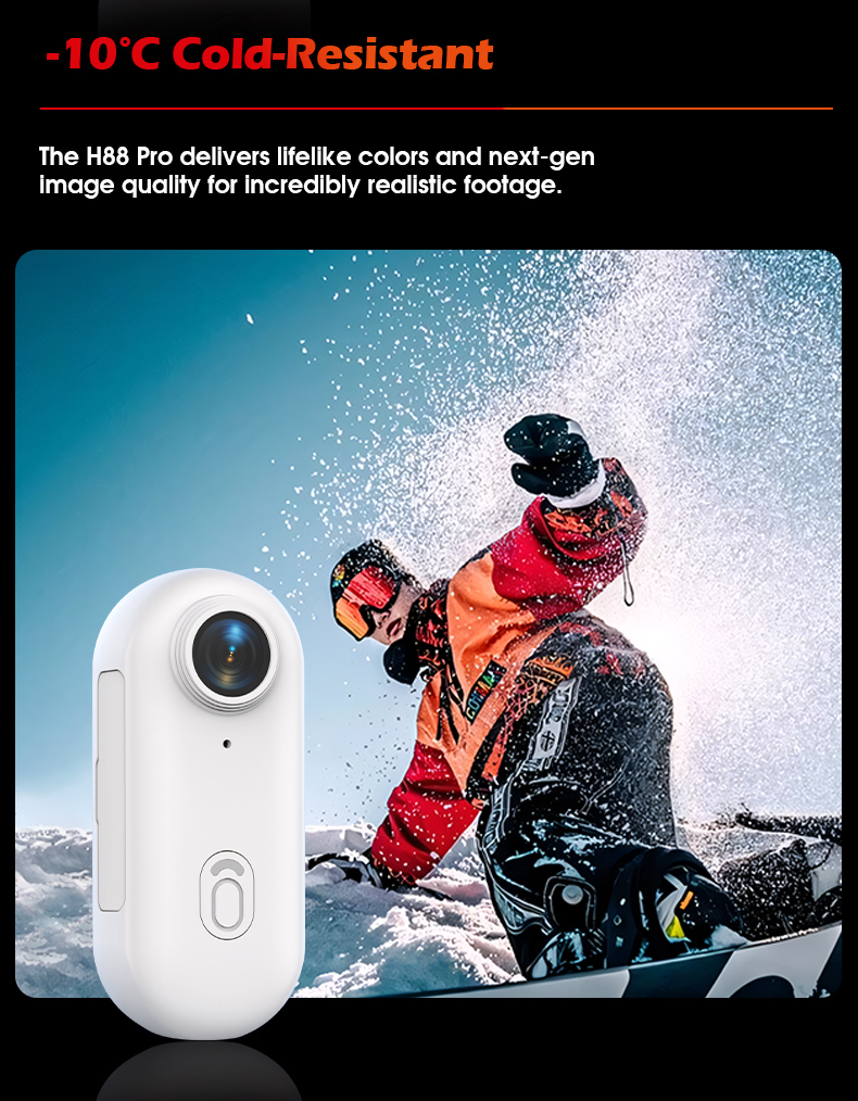 Mini Action Camera 4K/30FPS WiFi Camera Wateroroof Live Portrait Mode ...