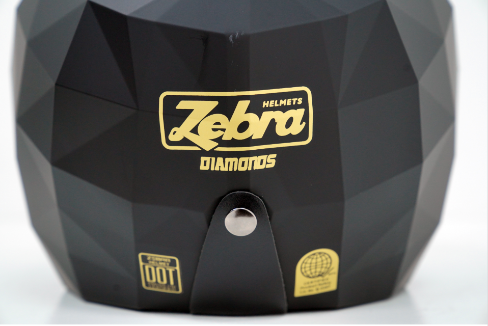ZEBRA 715 Diamond Half Face Single Visor Motorcycle Helmet | Shopee ...