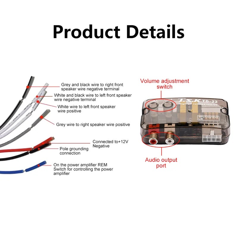 Universal Audio Impedance Car Stereo Radio Converter / Car Speaker ...