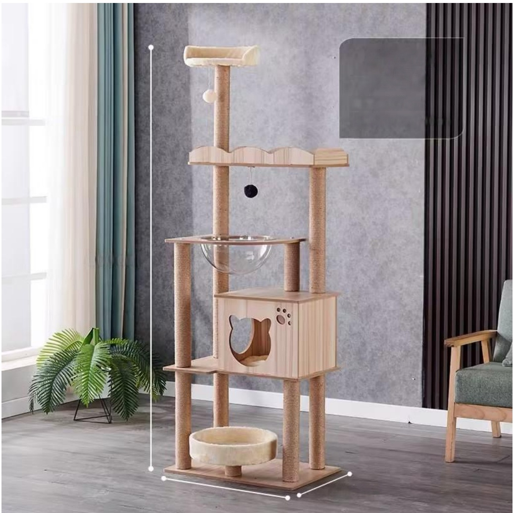 Cat Condo Cat Tower Cat House Cat Climbing Frame Cat Tree Bed Scratcher ...