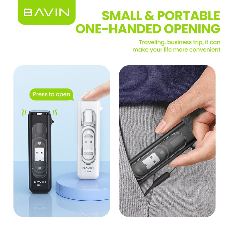 BAVIN CB299 7 In 1 60W Multifunctional Fast Charge Data Cable Storage ...