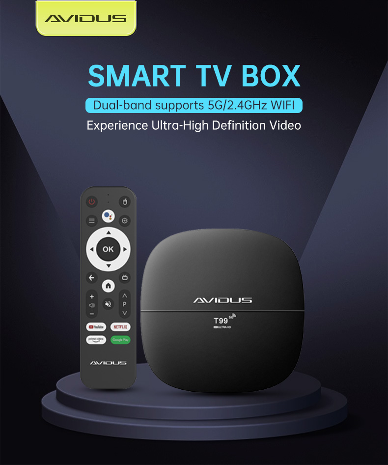 T99 ATV 8K HD Smart TV Box 8+128GB 5G Dual WiFi Android 13.0 with Voice Mouse Remote Android TV ...