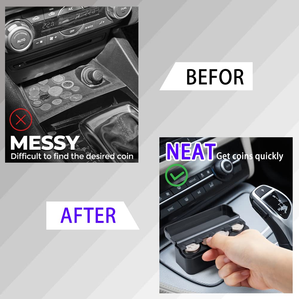 Car Coin Storage Box, Portable Coin Cases, Car Coin Storage Box ...