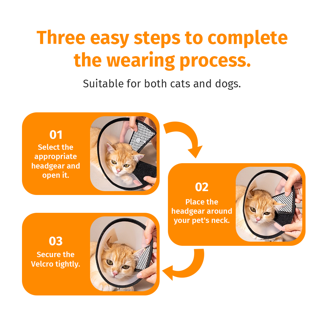 Cassiel Pet Elizabeth Cone E Collar Adjustable Cover For Anti Scratch ...