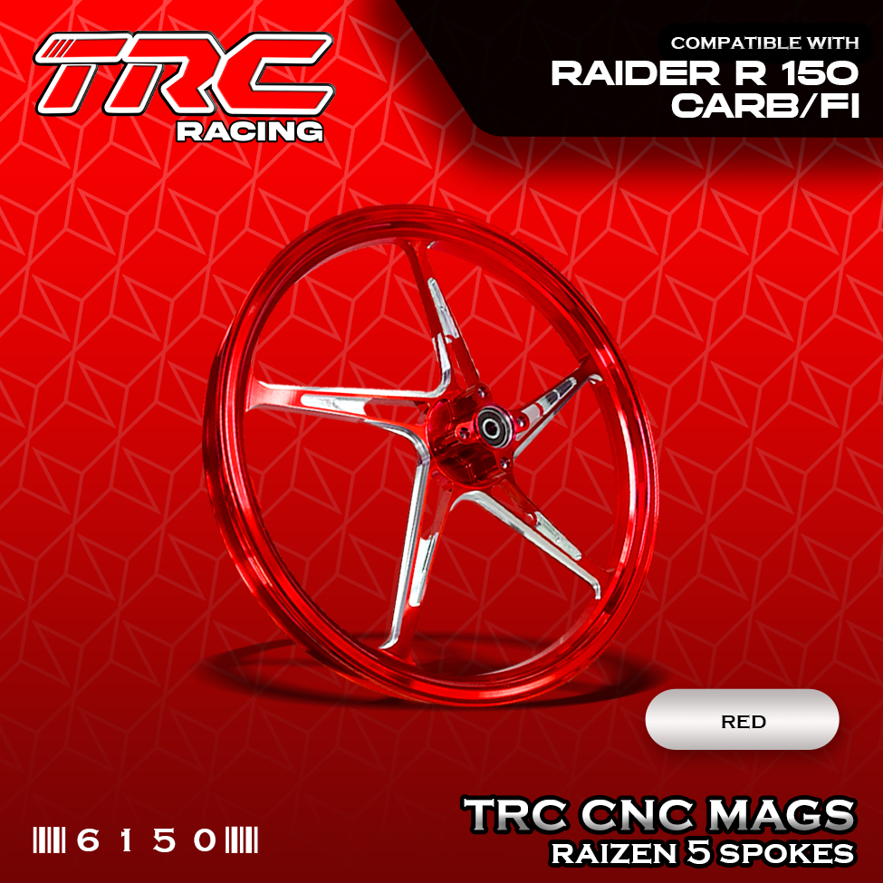 TRC CNC RAIZEN 5 SPOKES MAGS (1.6 x 1.6 x 17) FOR RAIDER R150 FI/CARB ...