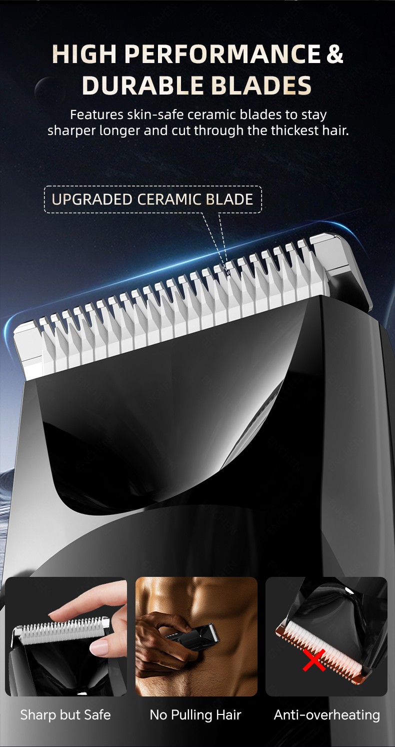 ENCHEN Body Hair Trimmer Spark3 Electric Groin&Body Hair Groomer Waterproof Bikini Trimmer With ...