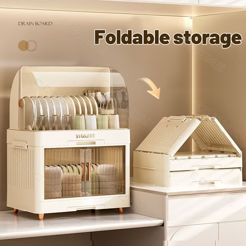 Foldable Plastic Dish Drainer Cabinet Aesthetic With Dish Drainer ...