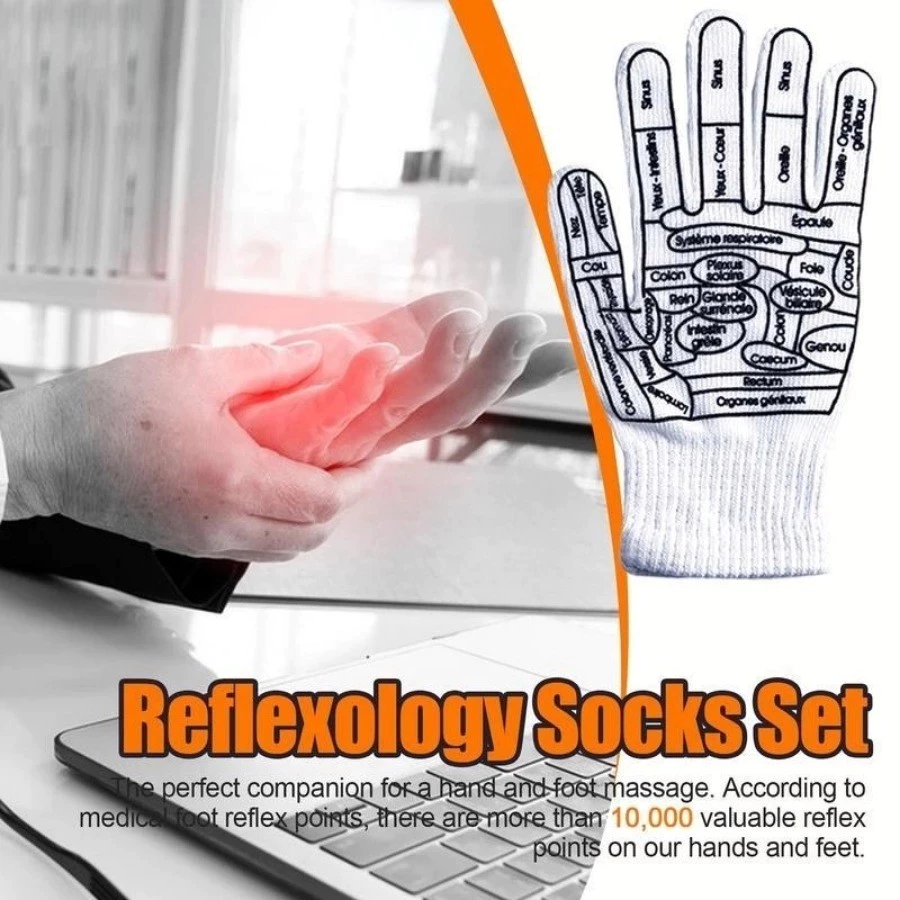 TCM Hand Reflexology Gloves Acupressure Massage Stick Hands Muscle ...