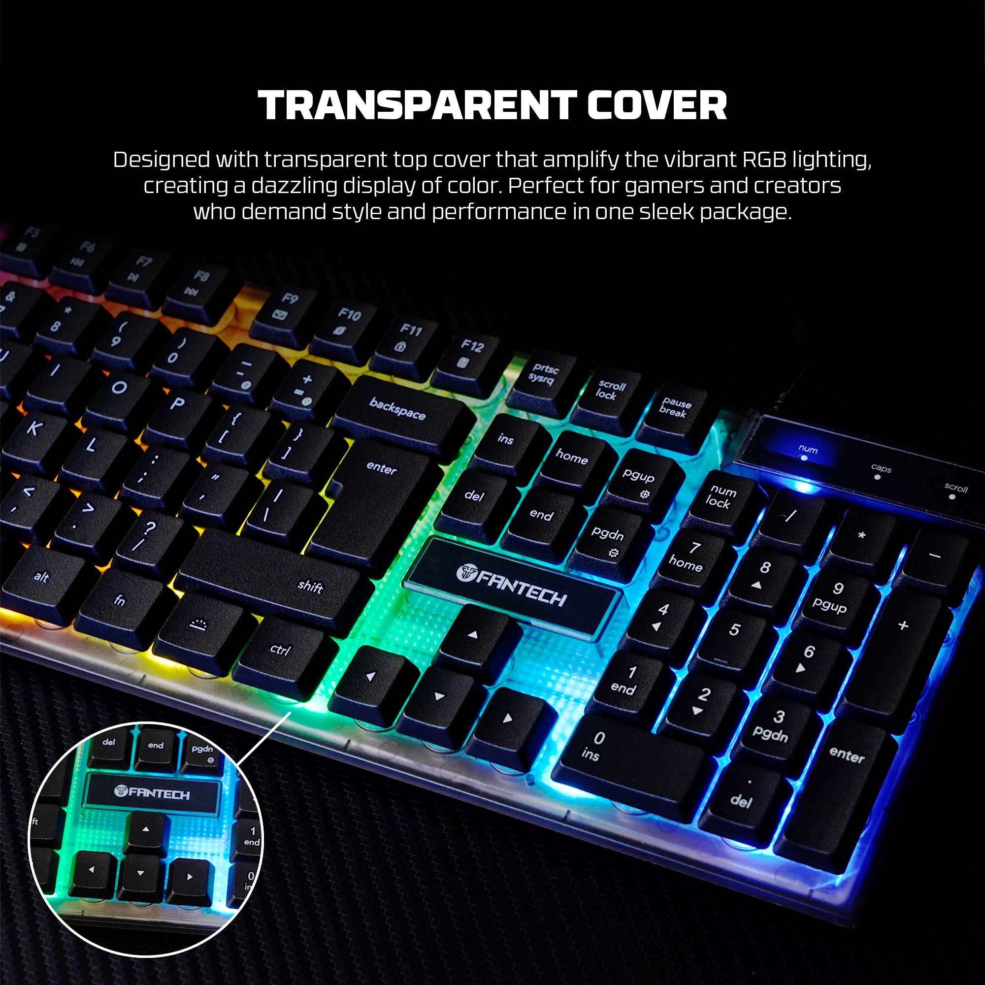 Fantech Keyboard K515S Shikari S Membrane Gaming Keyboard with RGB ...