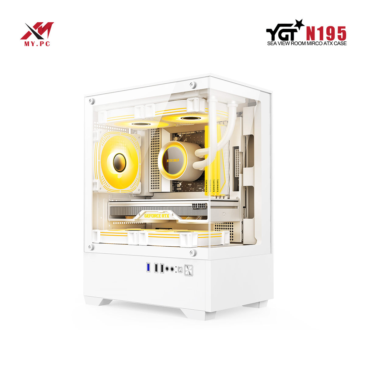 YGT N195 Sea View Room Chassis ITX/Micro ATX Black/White Gaming Case | Shopee Philippines