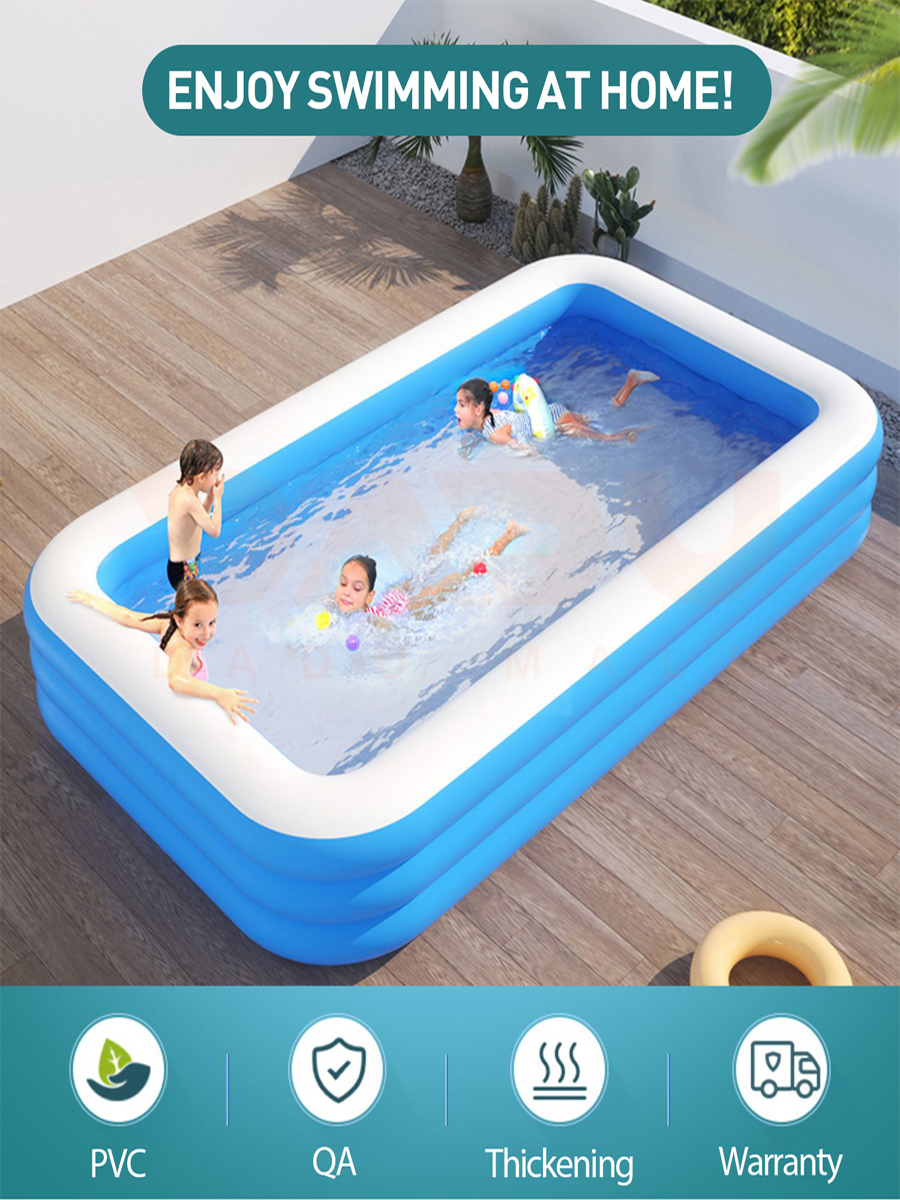 FlashFish Large inflatable swimming pool Family Outdoor Swimming Pool ...