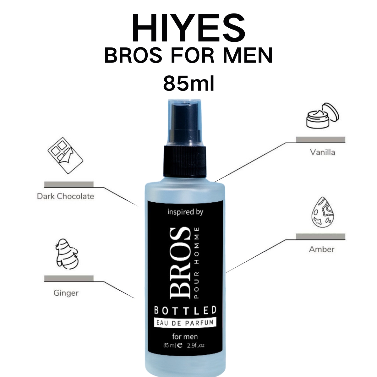 HIYES【Buy 1 Take 1】Bros Box Perfume 85ml Men's Perfume Cologne Lasting ...