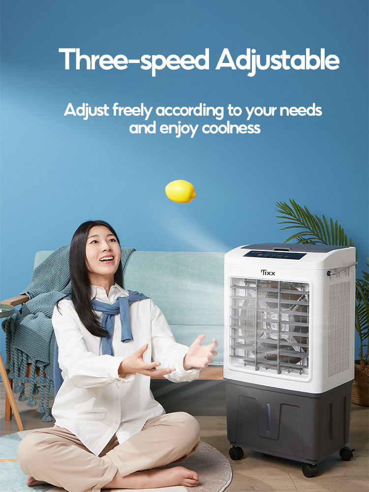 TIXX Air Cooler Fan Inverter Mobile Portable Aircon 40L Button/Remote ...
