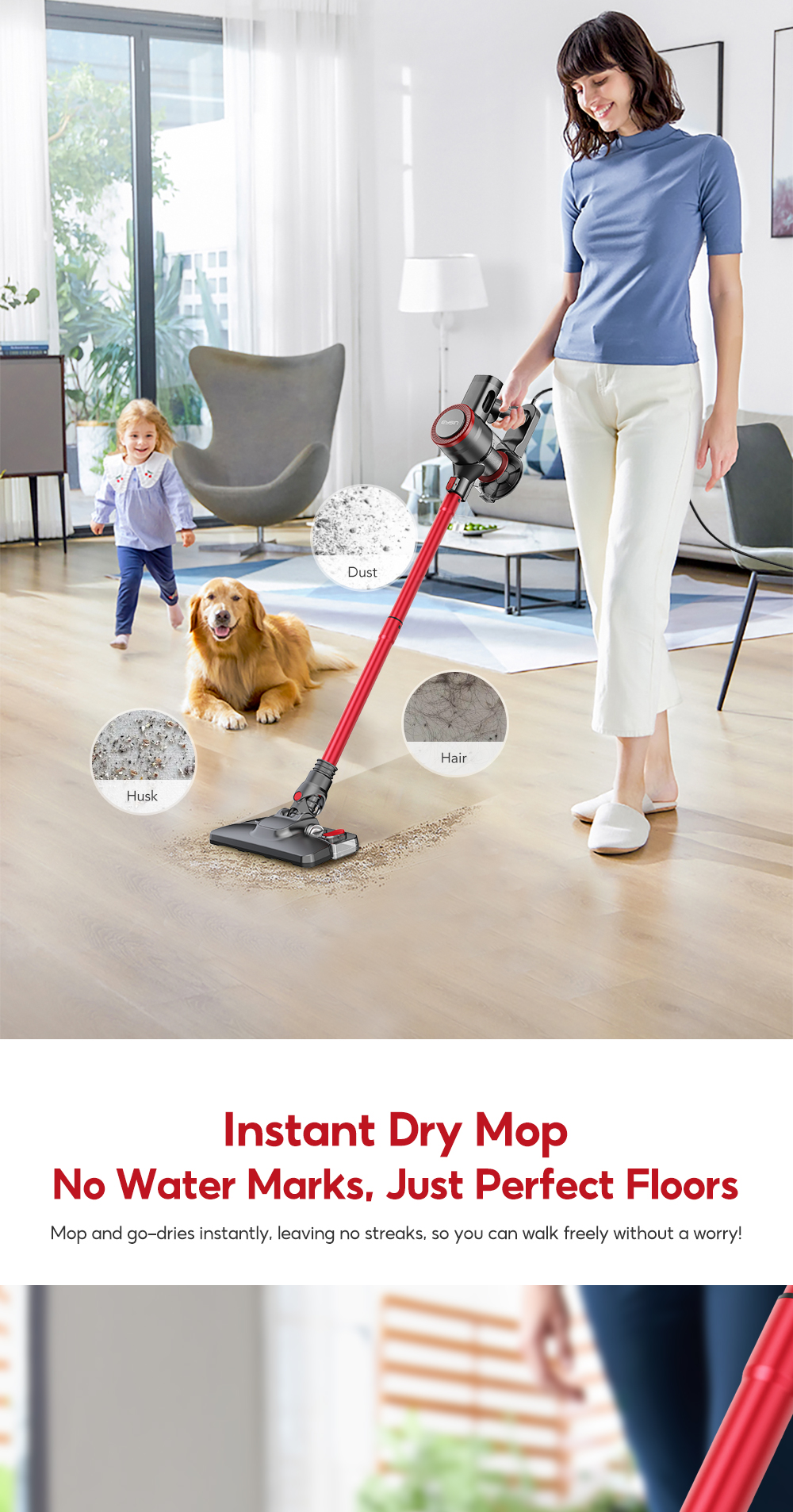 EYSIN 2-in-1 Vacuum & Mop Quick Easy Dust Removal with 20000PA Suction Power VC31 | Shopee ...