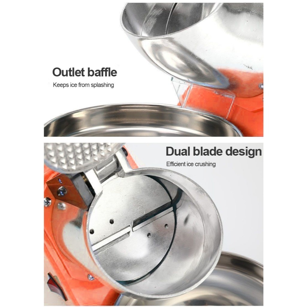 Upgraded ice crusher manual 2/3/4 blade for halo halo ice shaver heavy ...