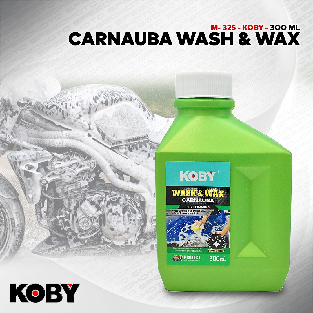 KOBY WATERLESS WASH AND WAX CARNAUBA 300ML HASSLE FREE FOR CAR AND ...