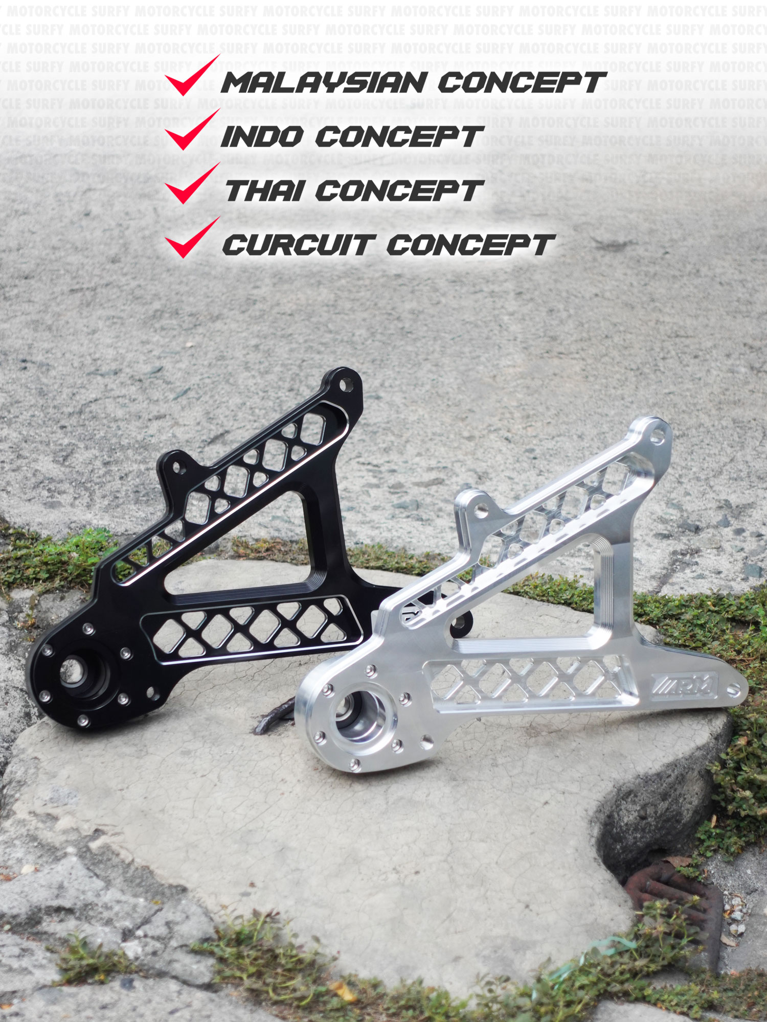 ARM Premium Swing Arm CNC 2-Color Aluminum Design For Click 125/150 v2 ...