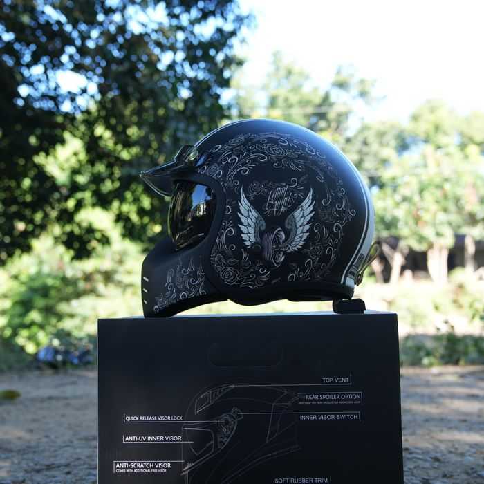 GILLE OP12 Venery Copper Convertible Full Face Single Visor Motorcycle ...