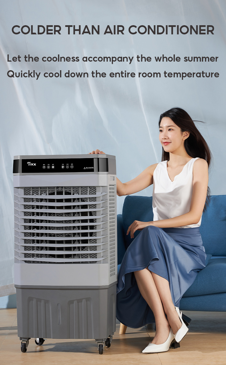 Tixx Air Cooler Fan Portable Aircon 40/50/70L Super Cold Wind Remote ...