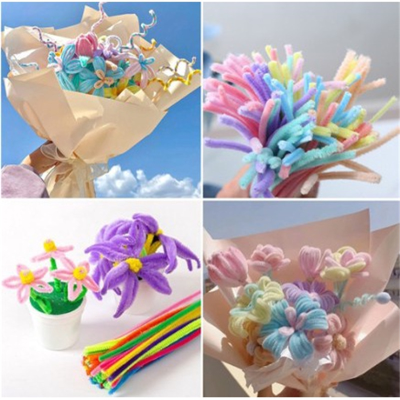 100pcs丨Fuzzy Wire Chenille Stem Handmade Diy Toys Making Art Material ...