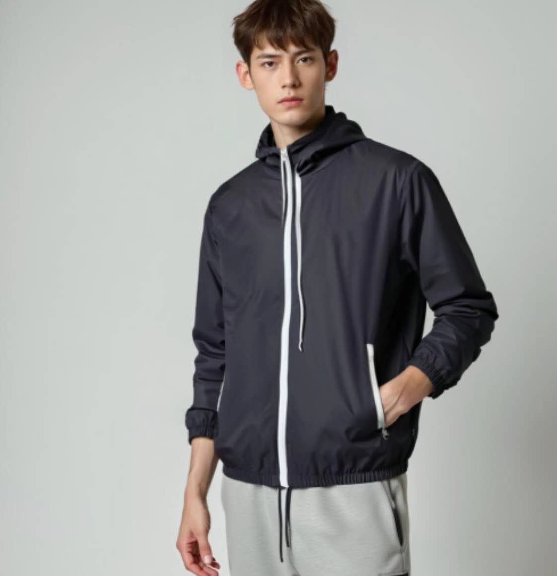 New Fashion Jacket with hoodies zipper Casual Motorcycle Bomber Jacket ...