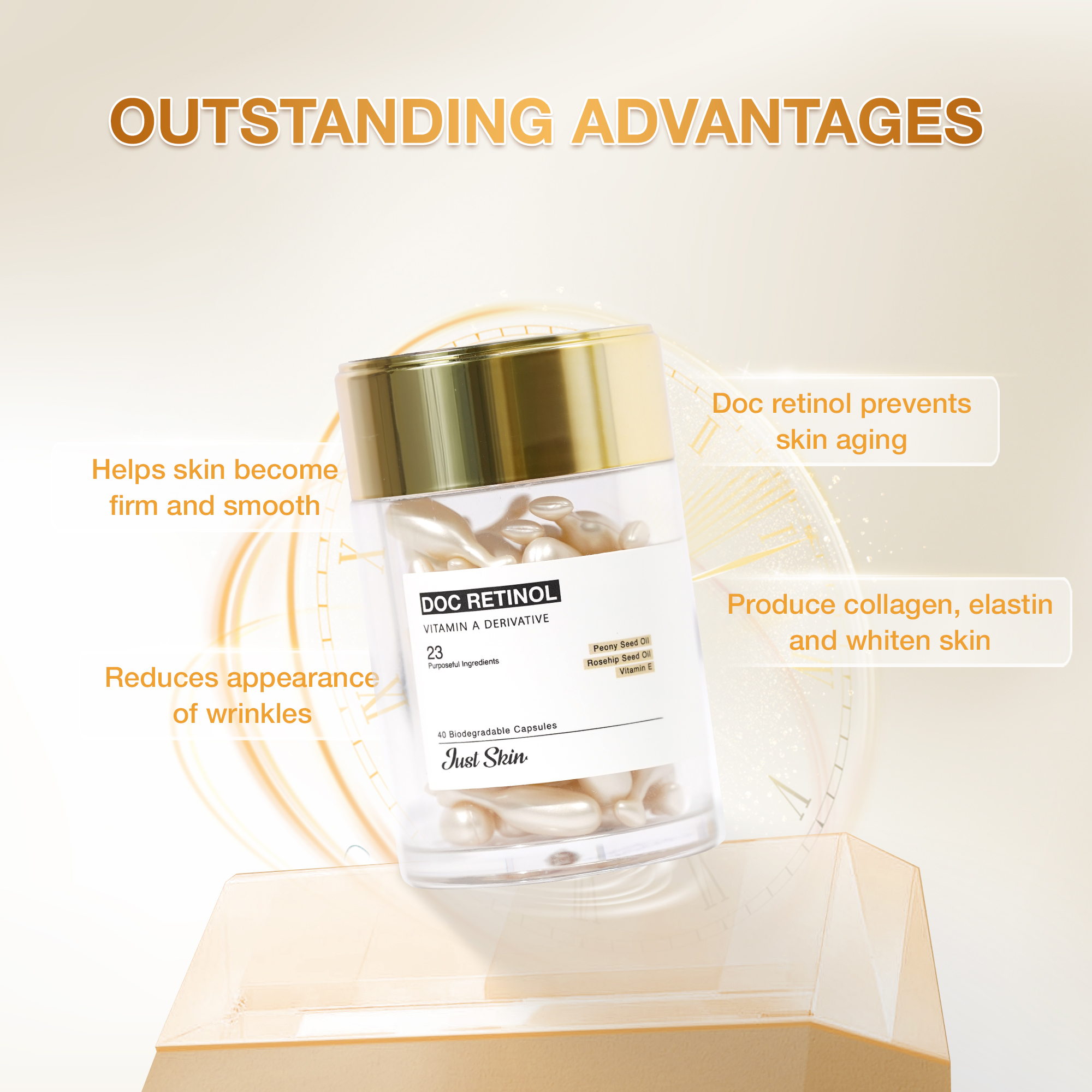 Just Skin Doc Retinol whitening serum - Capsules anti-aging fading dark ...