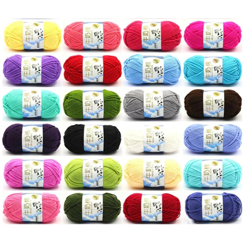 【23 Colors】5 PLY Yarn Milk Cotton Yarn Smooth DIY Smooth Yarn Milk ...