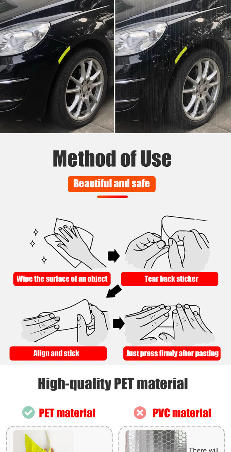 100pcs Reflective Sticker car Motorcycle reflectorized Helmet Shape ...