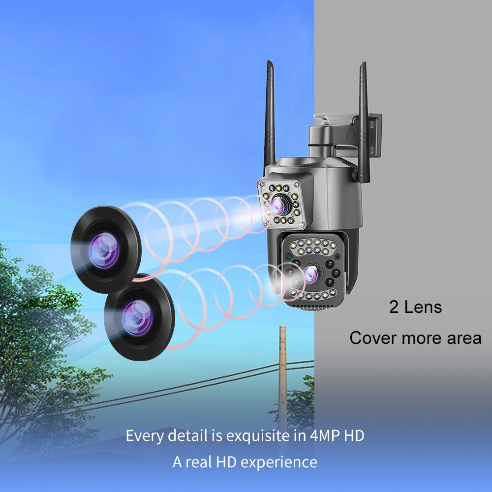BUY 1 TAKE 1 XiaoMi V380 Pro CCTV Camera Dual Lens Outdoor Waterproof 360 Rotation HD Night ...