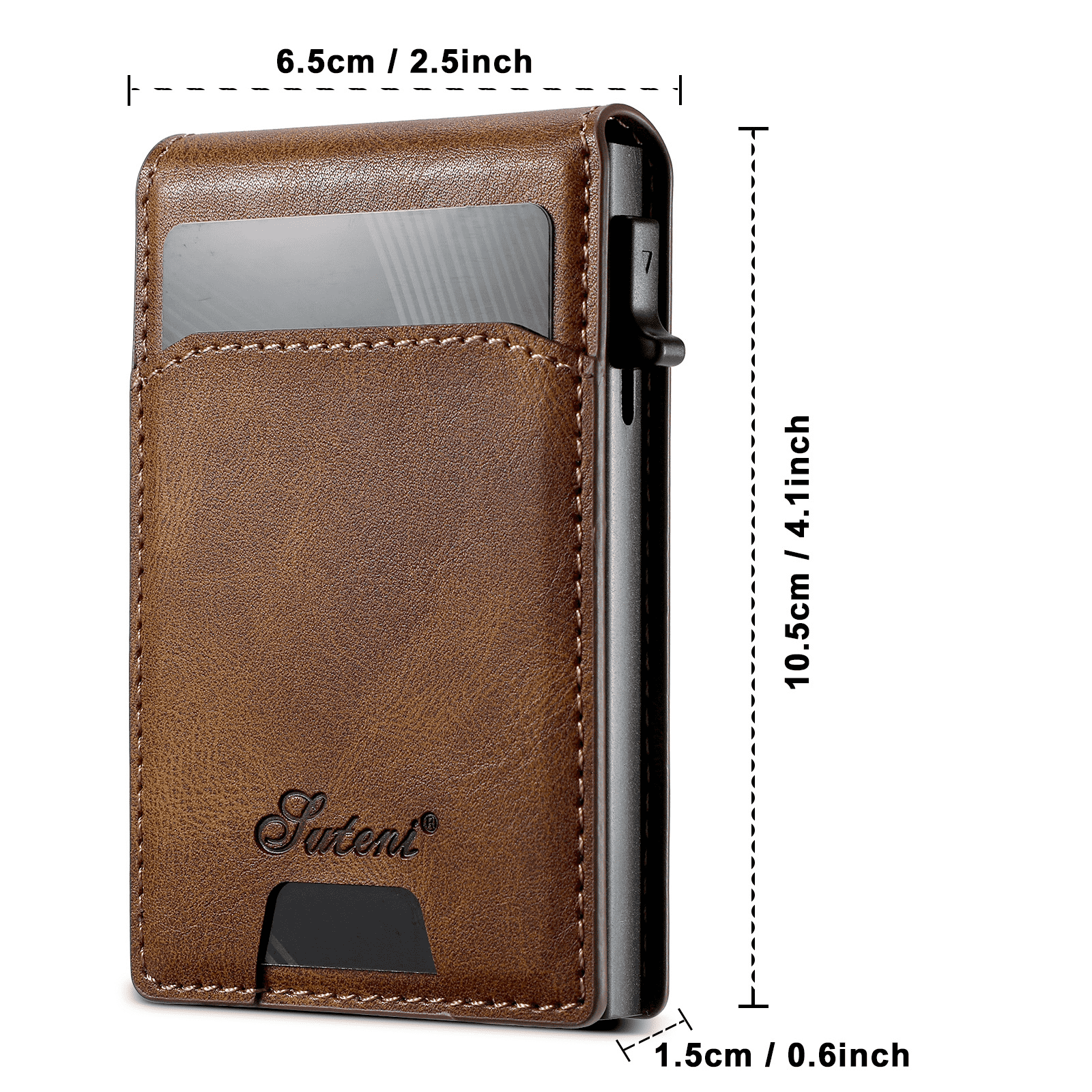 Smart Card Holder Ultra-Thin Aluminum Automatic Pop-Up Mini Rfid Credit ...